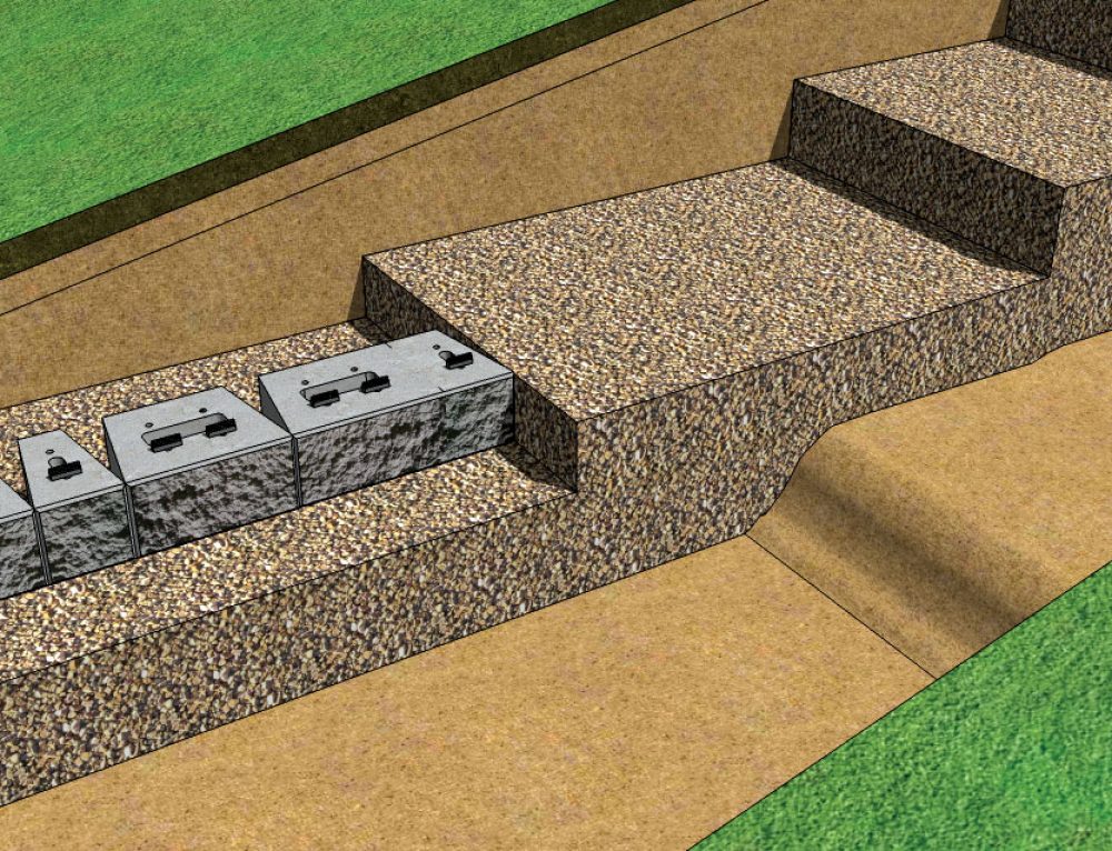 Build Cornerstone 100 Stairs with Retaining Wall Blocks